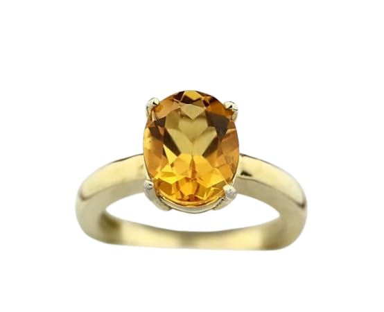 Buy GEMFINITY Traditional Yellow Sapphire Stone Ring Original Certified ...