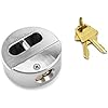 QWORK Hockey Puck Lock, 2-7/8" Trailer Door Lock, Hidden Shackle ...