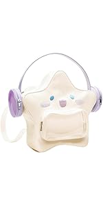 Amazon.com: Vobomo Star Shape Ita Bag Pins Display Crossbody Bag PU ...