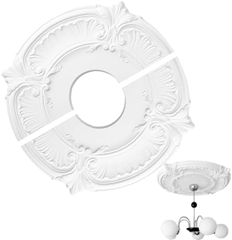 Lighting PU Ceiling Rose, Split/Monolithic Decorative Ceiling Medallion ...