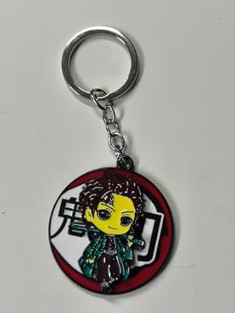 Iconic Keychains Tanjiro Metal Spinning Keychain, Demon Slayer, Pack of ...
