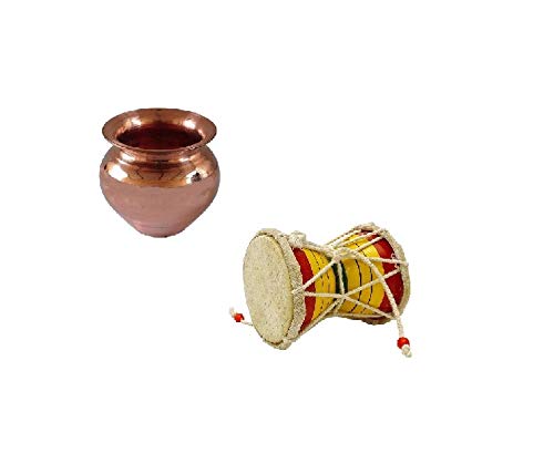 Buy Uniqon Combo of Copper (2 No Regular Size) Kalash Lota with Hand ...