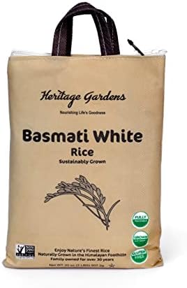 Amazon.com : Heritage Gardens - Non-GMO Basmati White Rice 32 oz (1 ...