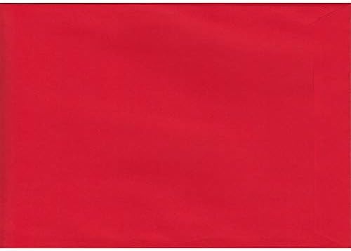 50 Bright Red C4 (to fit A4) Envelopes - 324mm x 229mm - Straight ...