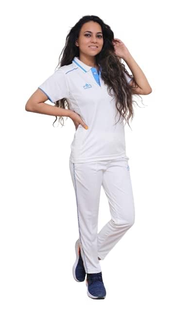 Buy enrobe Cricket Uniform Dress Cricket White Polyester T-Shirt and ...