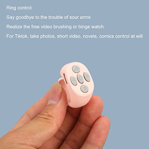 TIK Tok Bluetooth Remote Control Page Turner, Tiktok Wireless Scroll Remote, Rechargeable, Ring ...