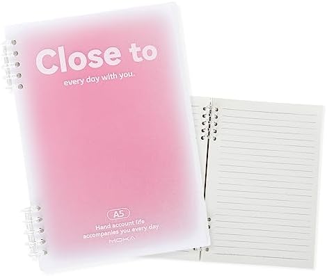 A5 Notebook Hardback Notebooks Loose Leaf Spiral Bound A5 pad, Clear ...