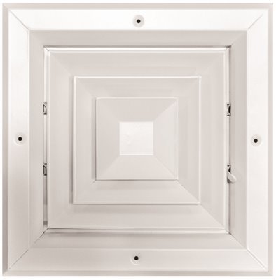 Truaire A504M 08X08 4 Way Aluminum Square Ceiling Diffuser, 8" x 8 ...