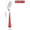 Amazon.com: Onlycooker Red Dinner Fork, 18/0 Red handle Stainless Steel ...