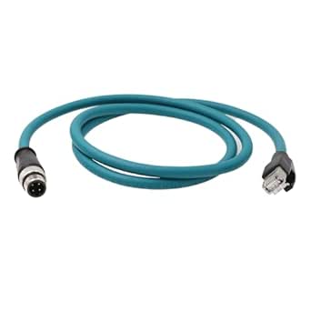 HangTon Ethernet M12 4 Pin D-Coded to RJ45 Cable for Keyence IV2 Sensor ...