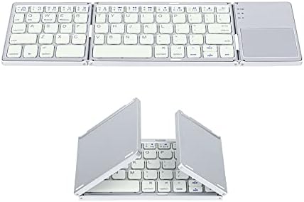 Zedo Foldable Bluetooth Keyboard, Pocket Size Portable Mini BT Wireless Keyboard with Touchpad ...