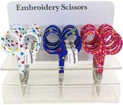 Amazon.com: Allary Imports Pattern Handled Embroidery Scissors 4 inch ...
