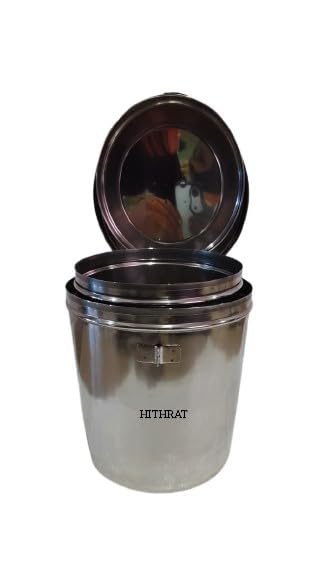 Buy HITHRAT Stainless Steel Rice and Flour Storage Container Set, 10 KG ...