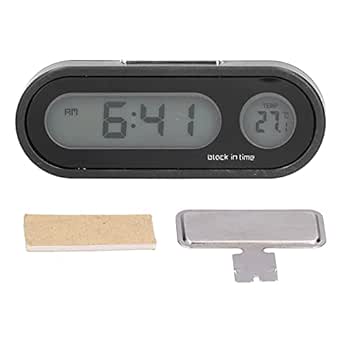 Car Clock Thermometer, Digital Car Clocks for Dashboard, 2-in-1 Car ...
