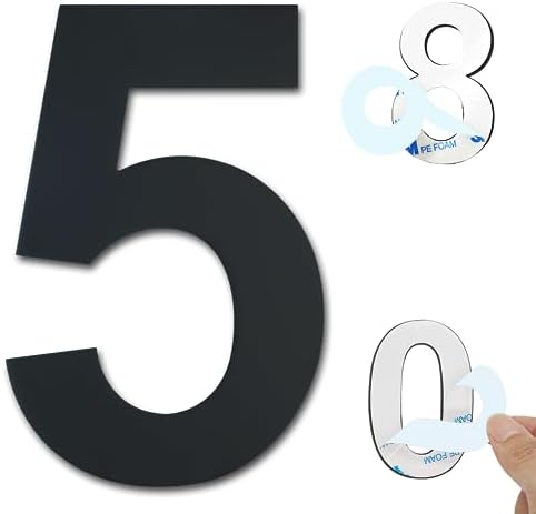 Ywonoby House Numbers - 3 Inch Self Adhesive Metal Stainless Steel Door ...
