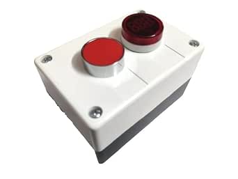 2 Way Control Box with Red Voltmeter & Red Push Button Metal : Amazon ...