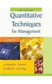 QUANTITATIVE TECHNIQUES IN MANAGEMENT | Amazon.com.br