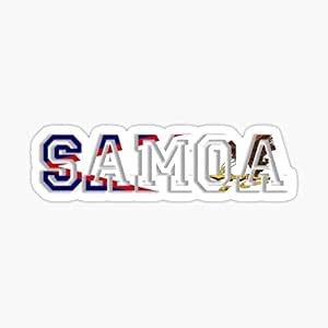 Amazon.com - Pack of 4 3'' Stickers - Samoan Flag Tee Sticker - Sticker ...