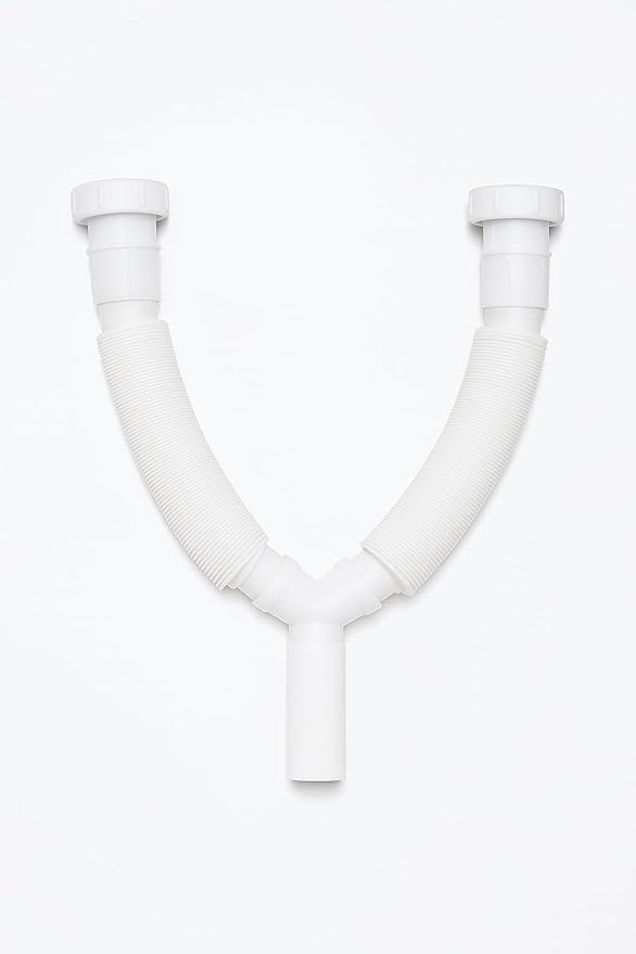 Double Bowl Sink Waste Pipe | Flexible Drain Connector for Kitchen Sink ...