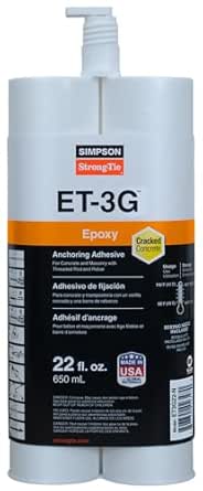 Simpson Strong-Tie ET3G22-N ET-3G 22 oz. Epoxy Adhesive Cartridge w ...