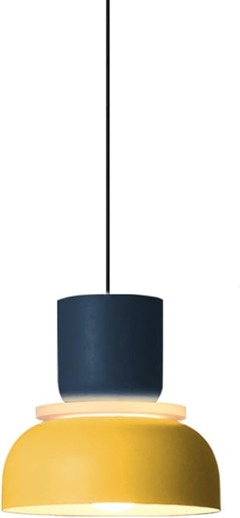 Qufute Modern Industrial Pendant Light Macaron Color Barn Style Mid ...