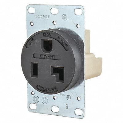30A Single Receptacle 125VAC 5-30R BK, Phase: 1: Amazon.com: Tools ...
