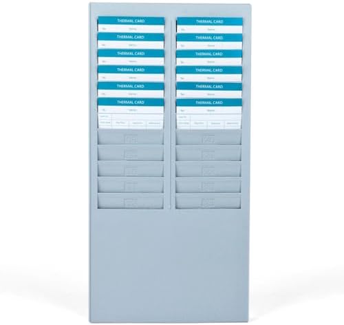 Amazon.com : Flexzion Time Card Holder Wall Mount Rack 24 Pocket Slots ...