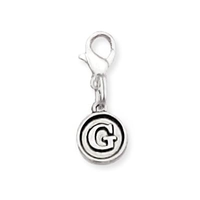 Amazon.com: Letter Clip On Charms Zipper Pulls Initials, Antique Silver ...