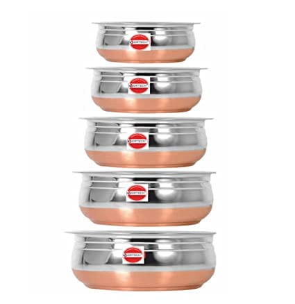 Buy Stainless Steel Handi Set Copper Handi Without Lid Induction ...