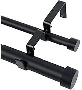 Amazon.com: OLV Black Double Curtain Rods for Windows 36 to 72 Inch(3 ...