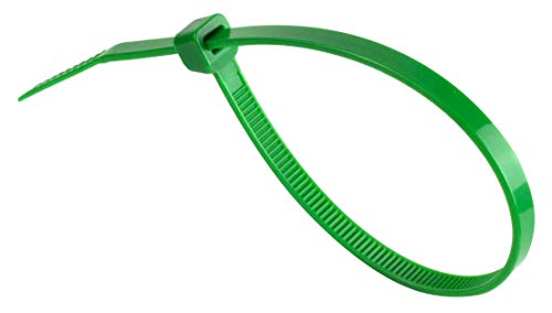 Snapklik.com : 8 Inch Green Zip Ties, 100 Pack, 50lb Strength, UV ...