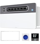 VallisCo Bathroom Fan with Light and Heater, 1700W,140 CFM Ventilation, Remote Control,Quiet ...