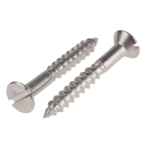 UDTAD Self Tapping SS Screw- Half Thread/Slotted Head/CSK Type (25 Pcs ...