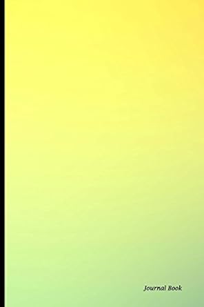 Journal Book: Green Yellow Blurground, Lined Blank Journal Book, 6 x 9 ...