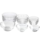 Amazon.com: HillSpring Glass Small Bowls, 7.5oz, Set of 6, Clear Mini ...