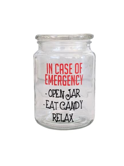 Amazon.com: Funny Desk Candy Jar - In Case of Emergency Open Jar, Eat ...