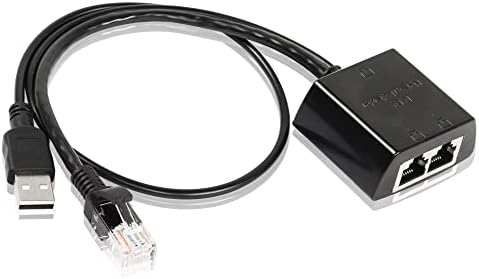 SinLoon RJ45 1 to 2 Network Splitter Adapter,1 Male to 2 Female High ...