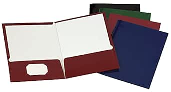 Amazon.com: Folder 2-Pocket Laminated ASST Colors Pack of 25 : Office ...