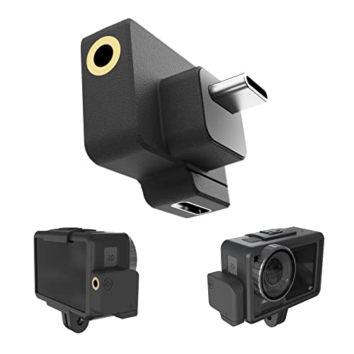 CYNOVA Osmo Action Dual 3.5mm/USB-C Mic Adapter- Made for DJI Osmo ...