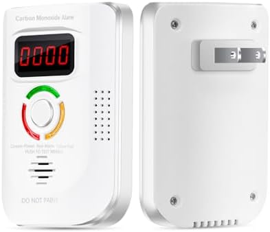 Carbon Monoxide Detectors Plug in, Alarm with Digital Display, Audible ...