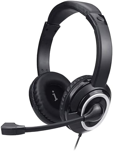 iball USB Headset- Upbeat V2-Adjustable Boom Mic I Easy Access ...
