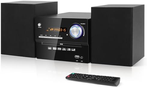 Compact Stereo System with CD DVD Player | Multi-Function Home Micro ...