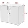 Panana Modern Wooden Filing Cabinet, 2 Door Office Storage Drawers With ...