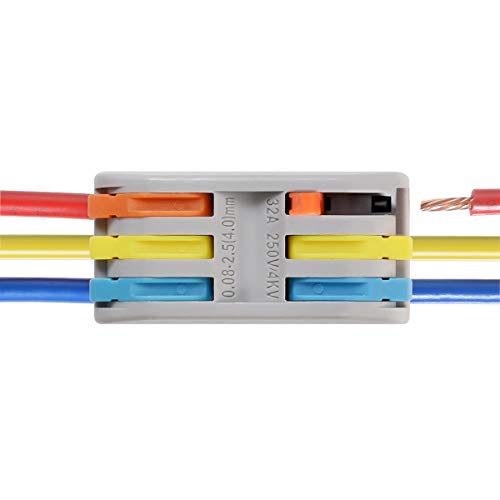 Snapklik.com : Wire Connectors Nuts 10Pcs 3 Conductor Compact Splicing ...