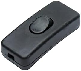 Electronic Spices Black Spst Halfway Rocker Button Inline Switch for ...