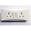 Modular Plate SIZE-6M, 2 Switch 16A (1 Way) with 2 Socket 16A (5 PIN ...