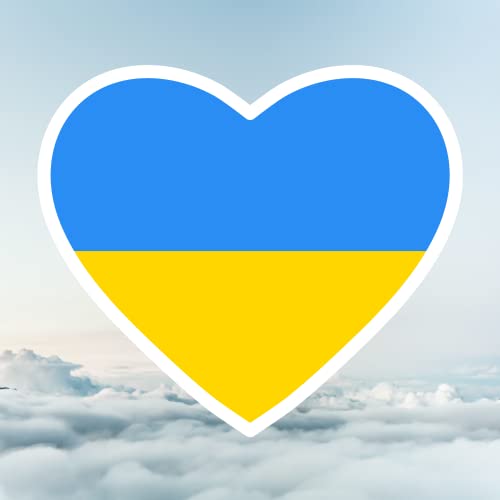 Ukrainian Flag Vinyl Car Bumper Decal, I Stand with Ukraine - Want It All