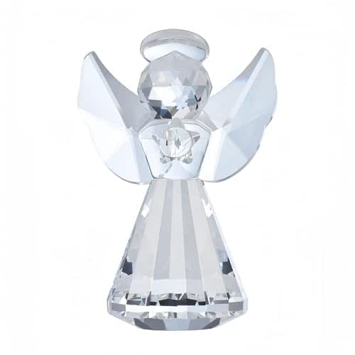 Amazon.com: Jiskenis Decorative Crystal Angel Figurine Glass Angel ...