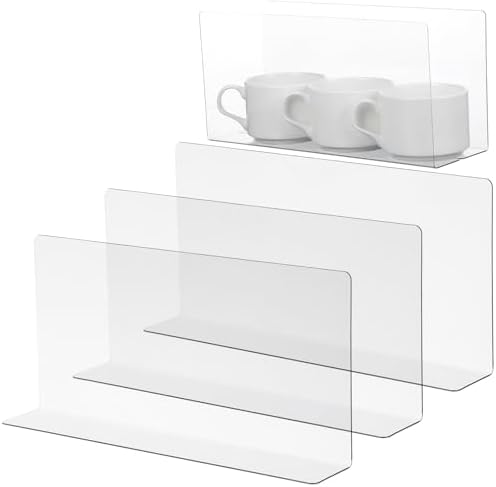 Amazon.com: Baluue 5pcs Clear Shelf Dividers for Shelves, 9.8" Long ...
