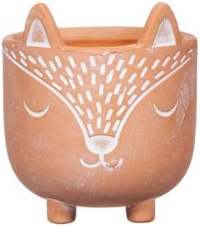 Sass & Belle Mini Woodland Fox Terracotta Planter – BigaMart